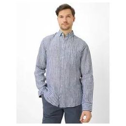 Leinenhemd Brax "Style DANIEL", Herren, Gr. 3XL, Normalgr&ouml;&szlig;en, dunkelblau, Web, 100% Leinen, Hemden