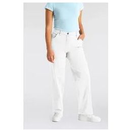 Stretch-Hose KjBRAND "Babsie", Damen, Gr. 42, N-Gr, denim wei&szlig;, Denim/Jeans, Obermaterial: 71% Baumwolle, 25% Polyester, 4% Elasthan, bequem lang, Hosen