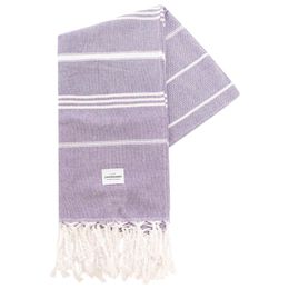 Strandtuch Zwillingsherz "Towel", blau, 1 Stk., gewebte Ware, gewebte Ware, Obermaterial: 100% Polyester, Handt&uuml;cher, Strandtuch, mit Tasseln, Streifenmuster