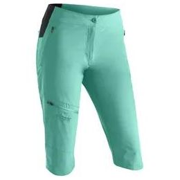 Outdoorhose Maier Sports "Inara slim Capri Vario", Damen, Gr. 46, Normalgr&ouml;&szlig;en, hellmint, 90% Polyamid, 10% Elasthan, Hosen Outdoorhose, Damen Wanderhose, elastische Funktionshose mit 4 Taschen, Slim Fit