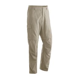 Outdoorhose Maier Sports "Trave", Herren, Gr. 56, Normalgr&ouml;&szlig;en, beige, 100% Polyamid, Hosen Outdoorhose, Herren Zip-Off Wanderhose, schnelltrocknende Trekkinghose, Regular Fit