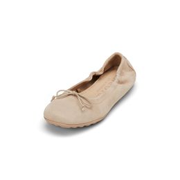 Marc O'Polo MARC O'POLO Damen Ballerina "aus softem Ziegenleder", Gr. 36, beige, Obermaterial: 100% Leder (Ziege), unifarben, Schuhe