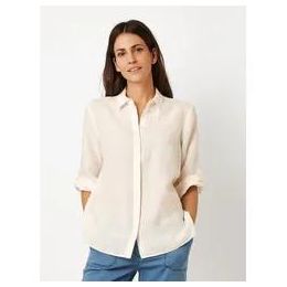 Klassische Bluse Toni "Clay 3/4-Arm", Damen, Gr. 40, sanftes wei&szlig;, Web, Obermaterial: 100% Leinen, unifarben, regular fit Po-bedeckend, mit Riegel, Blusen Bluse, aus sommerlicher Leinenqualit&auml;t