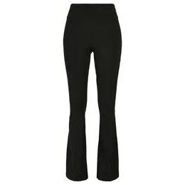 Leggings Urban Classics "Urban Classics Damen Ladies Recycled High Waist Flared Leggings", Damen, Gr. S, US-Gr&ouml;&szlig;en, schwarz, 78% Polyester, 22% Elasthan, unifarben, skinny fit, Hosen Leggings