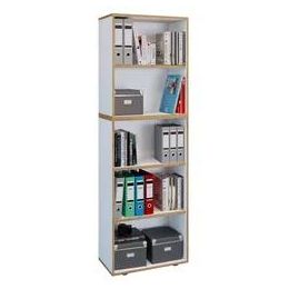 B&uuml;cherregal Vcm "Holz B&uuml;ro Regal B&uuml;cher Ordner Salia 5fach B. 60 cm", wei&szlig;, B:60cm T:33cm, Regale, B&uuml;cherregal