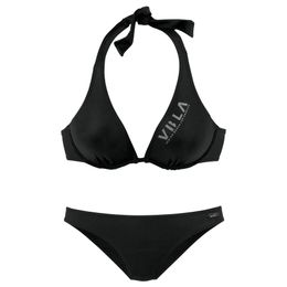 Venice Beach Damen B&uuml;gel-Bikini, schwarz, Gr. 36, unifarben, Polyamid, Bikini-Sets, mit kontrastfarbigen Schriftzug