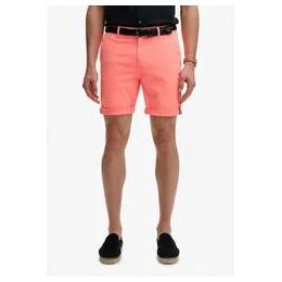 Chinoshorts Superdry "PREMIUM REGULAR CHINO SHORT", Herren, Gr. 38, N-Gr, torch flame orange, Web, Obermaterial: 98% Baumwolle, 2% Elasthan, unifarben, relaxed fit knielang, Hosen Chinoshorts