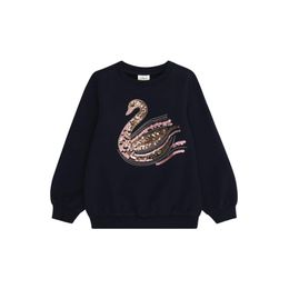 s.Oliver Sweatshirt M&auml;dchen Gr&ouml;&szlig;e 116/122 navy / rosa / silber