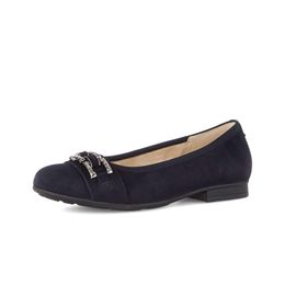 Ballerina Gabor "Eleganter Ballerina", Damen, Gr. 37,5, blau, Schuhe Ballerina