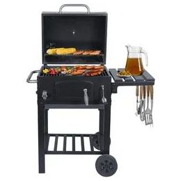 Holzkohlegrill El Fuego "Ontario II", schwarz, B:100cm H:105cm T:66cm, Grills