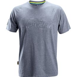 Herren T-Shirt "Logo", blau, Gr. M, Snickers Workwear, Obermaterial: 100% Baumwolle CO., Shirts