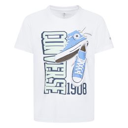 T-Shirt Converse "CNVG CHUCK TAYLOR GFX T-SHIRT", M&auml;dchen, Gr. 122/128 (S), wei&szlig;, Obermaterial: 60% Baumwolle, 40% Polyester, Rundhals, Shirts T-Shirt, f&uuml;r Kinder und Jugendliche, sportlicher Stil, leichtes Material
