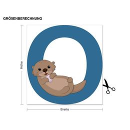 Bilderwelten Wandtattoo Tiere modern selbstklebend Wandaufkleber - Kinder ABC - Otter - Spr&uuml;che Kinderzimmer Baby M&auml;dchen Jungen