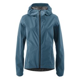 Gonso Damen Fahrradjacke "Save Jacket Trail W", blau, Gr. 40, 100% Polyester, Jacken, Damen Regenjacke wind- und wasserdicht, Radjacke mit Kapuze