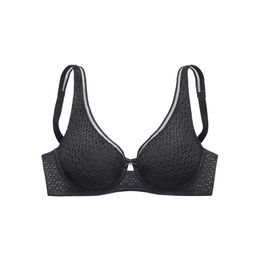 Damen Minimizer-BH, NUANCE BY LASCANA, Gr. 75, schwarz, Spitze, Obermaterial: 88% Polyamid, 12% Elasthan, BHs, mit B&uuml;gel und modischer Spitze &ndash; ideal