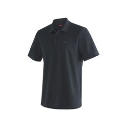 Poloshirt Maier Sports "Ulrich", Herren, Gr. XL, schwarz, 100% Polyester, Rundhals, Shirts Poloshirt, Herren Polo kurzarm, leichtes Shirt, Funktionsshirt mit Kragen Reg Fit