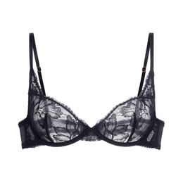 Dorina Damen B&uuml;gel-BH "Perfect Lace", Gr. 70, schwarz, Spitze, Obermaterial: 90% Nylon, 10% Elasthan, BHs, transparent, mit Spitze, mit B&uuml;gel,