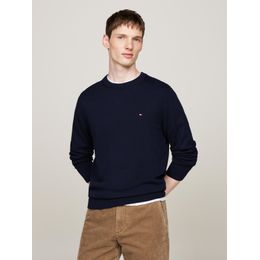 Rundhalspullover Tommy Hilfiger "PIMA ORG CTN CASHMERE CREW NECK", Herren, Gr. XXL (56), blau (desert sky), Obermaterial: 92% Baumwolle, 8% Kaschmir, Rundhals, Pullover Rundhalspullover