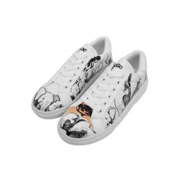 DOGO Sneaker low 'Ace Sneakers - Sunset Animals' Damen Gr&ouml;&szlig;e 40 wei&szlig;