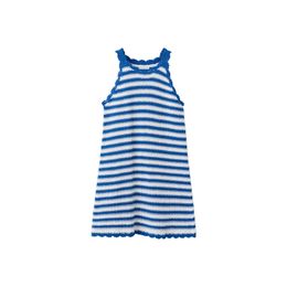 Mango Kids Kleid 'Margot' M&auml;dchen Gr&ouml;&szlig;e 116 neonblau / wei&szlig;