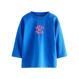 next Shirt Jungen Gr&ouml;&szlig;e 116 blau / hellpink