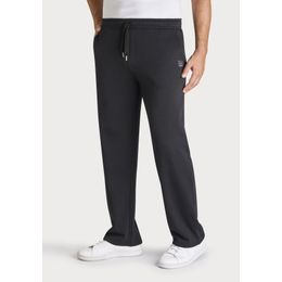 John Devin Herren Sweathose "- Jogginghose aus innen angerauter Sweatware", Gr. S, schwarz, angeraute Sweatware, Obermaterial: 60% Baumwolle, 40%