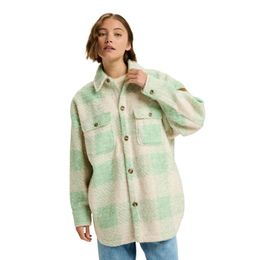 Fleecejacke Roxy "Over And Above", Damen, Gr. L, pistachio be bold plaid, Obermaterial: 100% Microfaser;, Jacken Fleecejacke