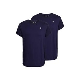 G-Star Raw G-STAR Herren T-Shirt "T-Shirt Lash 2 Pack 2er Pack", blau, Gr. M, Obermaterial: 100% Baumwolle CO(Bio)., Shirts