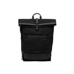 Marc O'Polo Reisetasche MARC O'POLO "aus gewachstem Canvas", Herren, Gr. B/H/T: 33cm x 60cm x 13cm, schwarz, Polyester, unifarben, Taschen Reisetasche