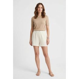 Shorts Calvin Klein Jeans, Damen, Gr. S (38), N-Gr, tofu, Web, Obermaterial: 100% Baumwolle, unifarben, regular fit kurz, Hosen Shorts, Regular fit mit elastischem Bund