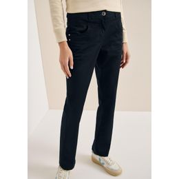 Cecil Damen Culotte, schwarz, Gr. 32, unifarben, Web, 96% Baumwolle, 4% Elasthan, Hosen, High Waist