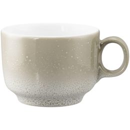 Tasse Seltmann Weiden "Sento Home", beige, cream, wei&szlig;, gesprenkelt, B:11cm H:6,2cm &Oslash;:8,4cm, Porzellan, Trinkgef&auml;&szlig;e, Tasse, Kaffeetasse mit Henkel, 230 ml