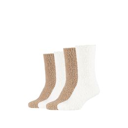 Kuschelsocken Camano "warm & cozy", Damen, Gr. 39-42, grau (taupe), Elasthan, Polyester, normal, Socken Kuschelsocken, bequem, weich, soft, kein Einschneiden, winter warm cozy