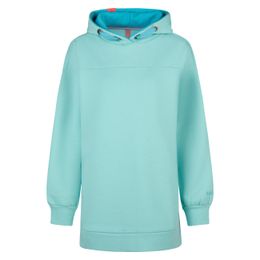 Kapuzenpullover SALZHAUT "Hoodie TIEKE", Damen, Gr. M, blau (aqua), Obermaterial: 80% Baumwolle CO. 20% Polyester PES., Pullover Kapuzenpullover