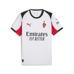 Fu&szlig;balltrikot Puma "ACM AWAY JERSEY REPLICA", Herren, Gr. L, wei&szlig; (Puma wei&szlig;, for all time rot), Web, Obermaterial: 100% Polyester, unifarben, regular fit normal, Rundhals, Trikots Fu&szlig;balltrikot, Fu&szlig;ball, Kurzarm, Rundhalsausschnitt, normale Schnittform