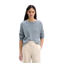 Marc O'Polo MARC O'POLO Damen Strickpullover "aus Heavy-Weight-Organic-Cotton"grau horizon, Gr. L, unifarben, Obermaterial: 100% Baumwolle, Pullover