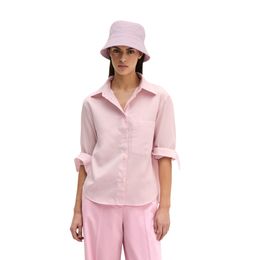 Marc O'Polo Langarmbluse MARC O'POLO, Damen, Gr. 40, dried rose, Web, Obermaterial: 100% Baumwolle, relaxed fit normal, Blusen Langarmbluse, relaxed fit cropped aus Baumwoll-Satin