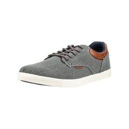 Sneaker Bullboxer "Bullboxer Sneaker Lederimitat/Textil", Herren, Gr. 43, grau, Lederimitat, Textil, Schuhe Sneaker