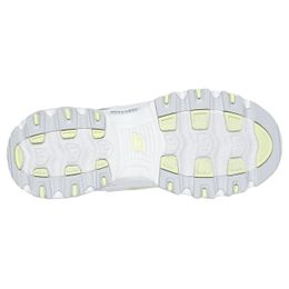 Skechers Damen Sneaker "D'LITES-CHROMATIC", Gr. 43, silber, Lederimitat, Textil, metallic, Schuhe, Plateausneaker, Schn&uuml;rschuh mit Metallic Eins&auml;tzen