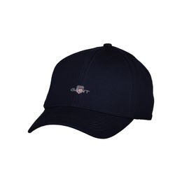 Baseball Cap Gant "HIGH SHIELD COTTON TWILL", Herren, marine, Web, Baumwolle, unifarben, Caps, Regular fit mit Markenlogo