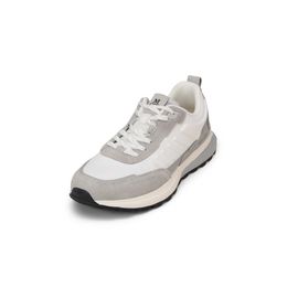 Marc O'Polo Sneaker MARC O'POLO "aus Rindleder und recyceltem Polyester", Herren, Gr. 42, wei&szlig;, Obermaterial: 80% Leder (Rind), 20% Polyester, unifarben, Schuhe Sneaker