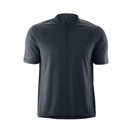 Gonso Herren Radtrikot "SITIVO Jersey Blue M", blau, Gr. S, 100% Polyester, Trikots, Herren Fahrradtrikot mit R&uuml;ckentasche, Half-Zip Trikot, Loose Fit