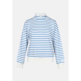 Kapuzenpullover SALZHAUT "Hoodie UNNERWAPP", Damen, Gr. S, blau (sanftes wei&szlig; ice blau), Obermaterial: 80% Baumwolle CO. 20% Polyester PES., Pullover Kapuzenpullover