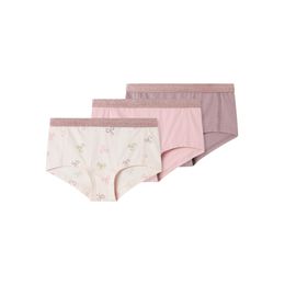 Panty name it "NKFHIPSTER 3P BARELY PINK BOW NOOS", M&auml;dchen, Gr. 158 (164), 3 Stk., pink (barely pink), Jersey, Obermaterial: 95% Baumwolle, 5% Elasthan, unifarben, k&ouml;rpernah, Unterhosen Panty