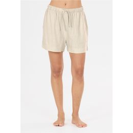 NOU Damen Shorts "Natasha"sanftes wei&szlig;, Gr. 36, bestickt, 55% Leinen, 45% Viskose, Hosen, aus atmungsaktivem Material