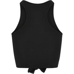 Urban Classics Damen Muskelshirt "Urban Classics Damen Ladies Cropped Knot Top"schwarz, Gr. XS, unifarben, 95% Baumwolle, 5% Elasthan, Shirts