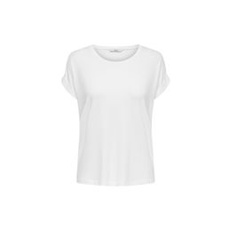 T-Shirt Only "T-Shirt ONLMOSTER O-NECK TOP 1er Pack", Damen, Gr. L, wei&szlig;, Obermaterial: 75% Viskose CV. 20% Polyester PES. 5% Elasthan EL., Shirts T-Shirt