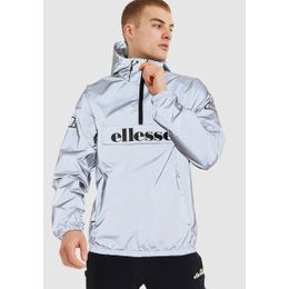 Windbreaker Ellesse "ACERA OH JACKET", Herren, Gr. XS, grau (reflective), Obermaterial: 100% Nylon, Basic schmal h&uuml;ftlang, hoch geschlossener Ausschnitt, B&uuml;ndchen mit Gummizug, Jacken Windbreaker, Leichte &Uuml;bergangsjacke