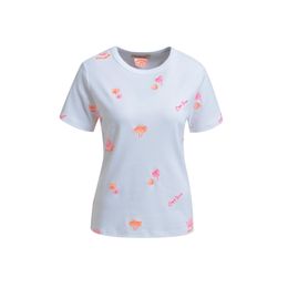 Smith & Soul T-Shirt SMITH & SOUL, Damen, Gr. XL, wei&szlig;, Jersey, Obermaterial: 100% Baumwolle, bestickt, regular fit normal, Rundhals, abgesteppte Kante, Shirts T-Shirt, mit Stickereien