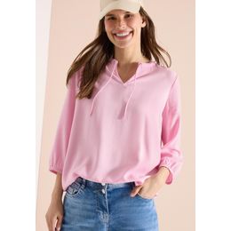 Langarmbluse Cecil, Damen, Gr. XL (44), light blush rose, Stoff, 100% Viskose, unifarben, klassisch normal, Rundhals, elastischer Bund, Blusen, aus softer Viskose